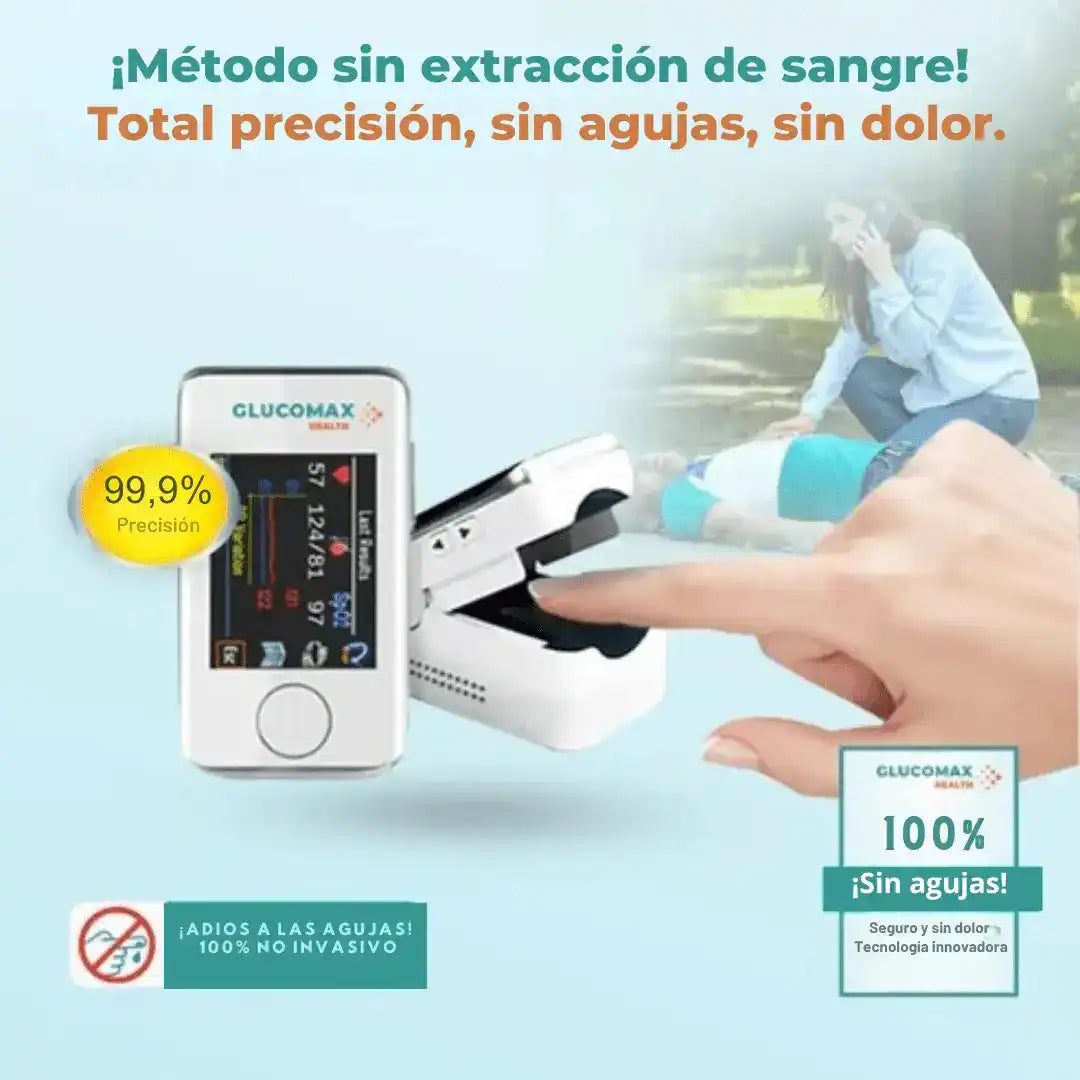 Glucómetro Láser No Invasivo GlucoMax [99.9% DE PRECISIÓN] – Castellita